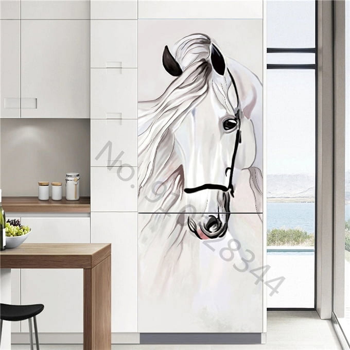 3d Horse Fridge Decoration Wall Sticker Vinyl Self-adhesive ...