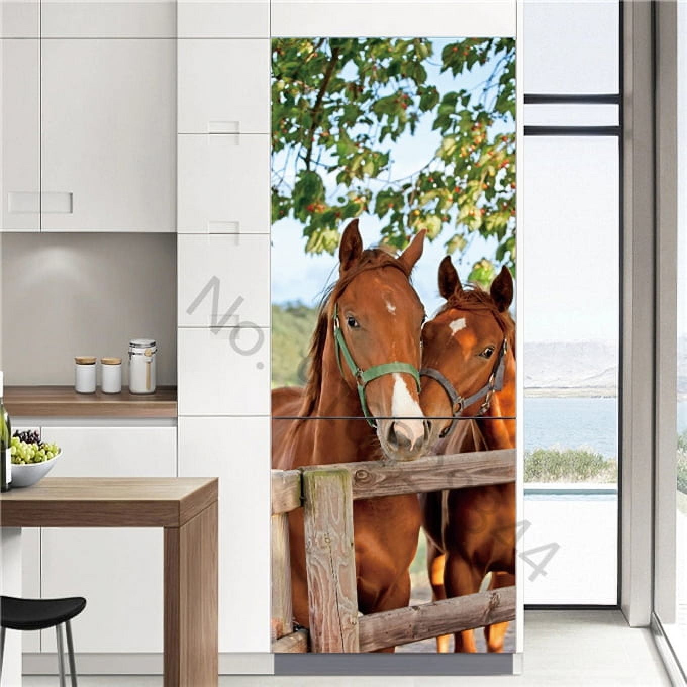 3d Horse Fridge Decoration Wall Sticker Vinyl Self-adhesive ...