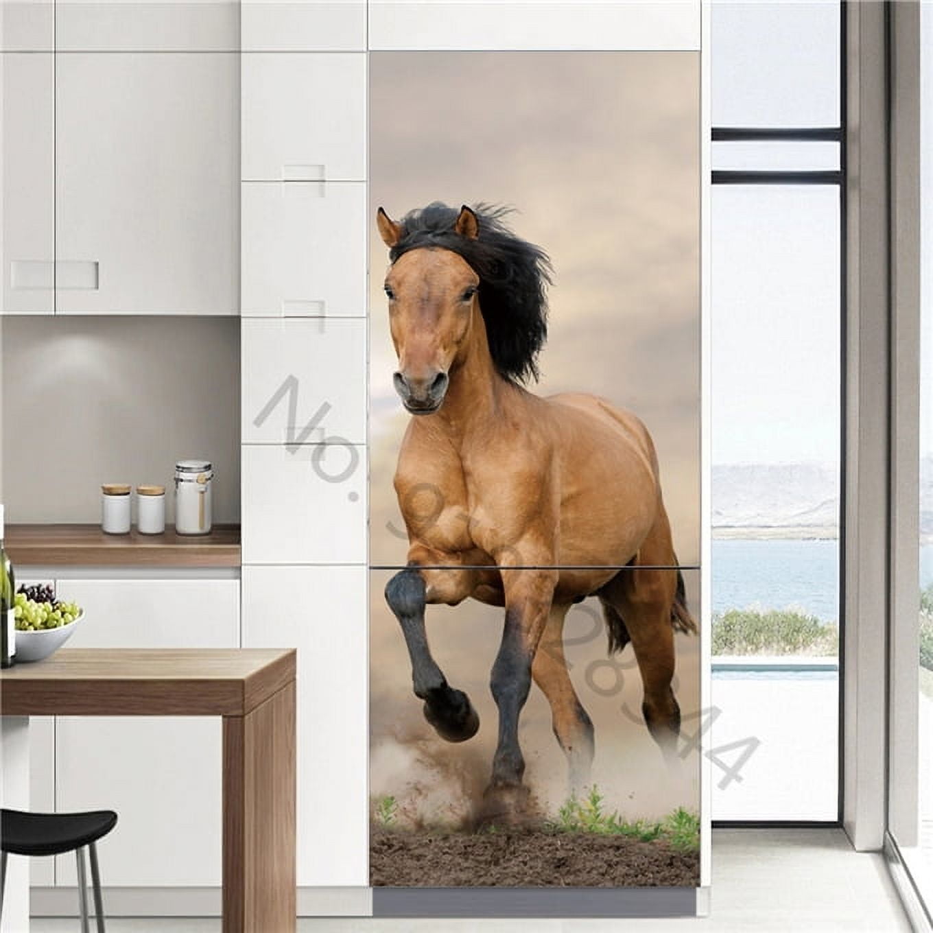 3d Horse Fridge Decoration Wall Sticker Vinyl Self-adhesive ...