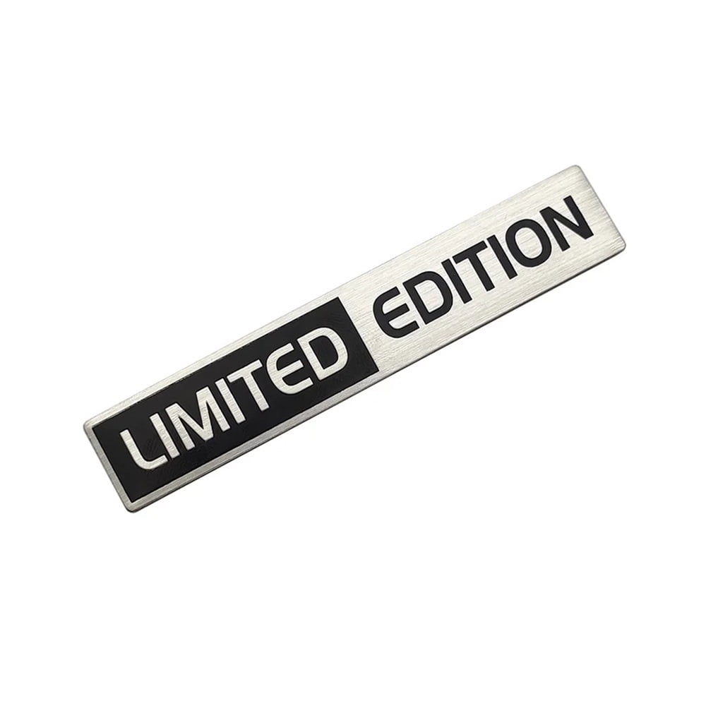 3d Metal Aluminium Chrome Black Logo Limited Edition emblem Car Fender ...