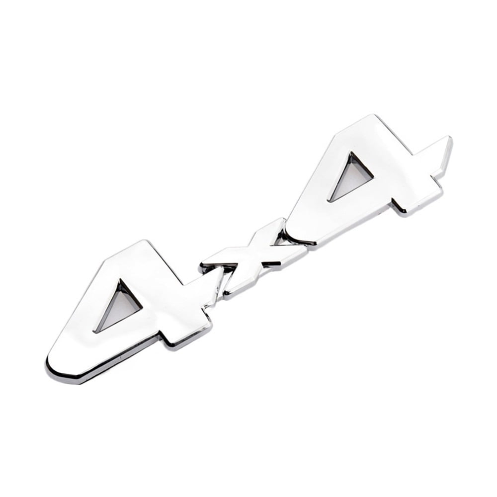 3d Metal Numbers 4x4 Emblem Black Silver Red Letters Logo Car Rear ...