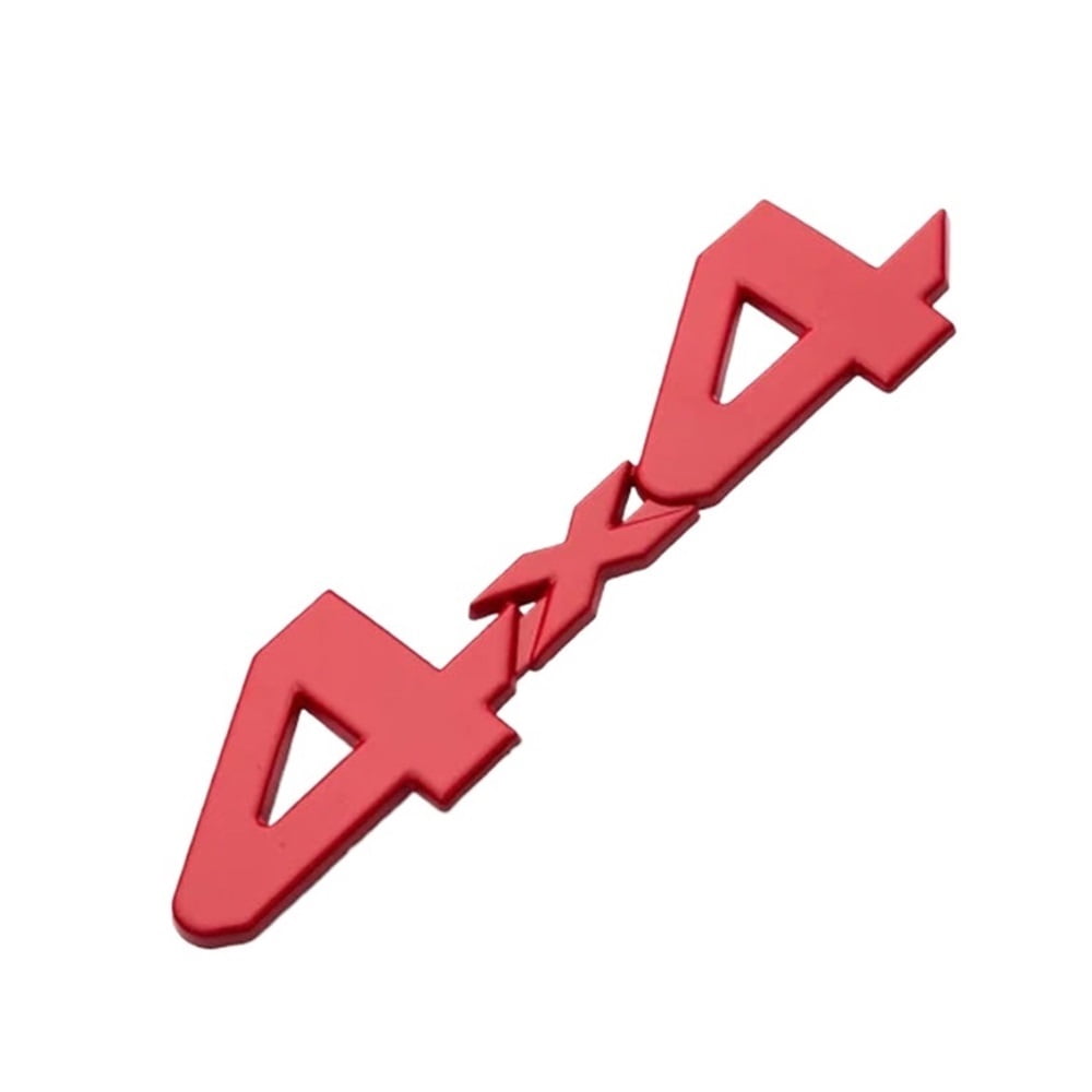 3d Metal Numbers 4x4 Emblem Black Silver Red Letters Logo Car Rear ...