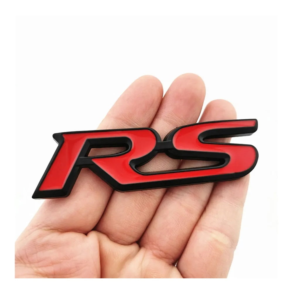 3d Metal RS Sticker Letters Logo Car Front Grille Rear Trunk Emblem ...