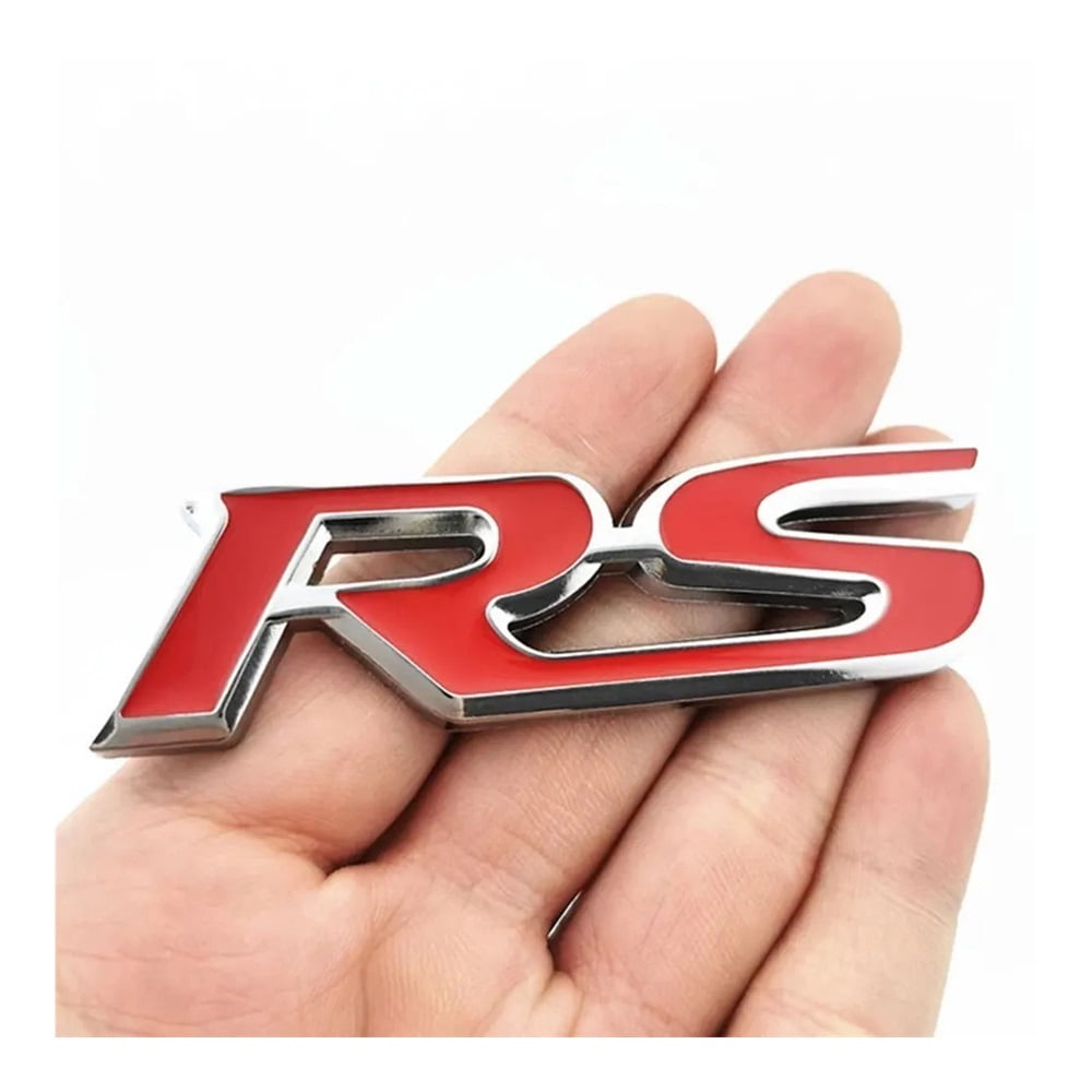 3d Metal RS Sticker Letters Logo Car Front Grille Rear Trunk Emblem ...