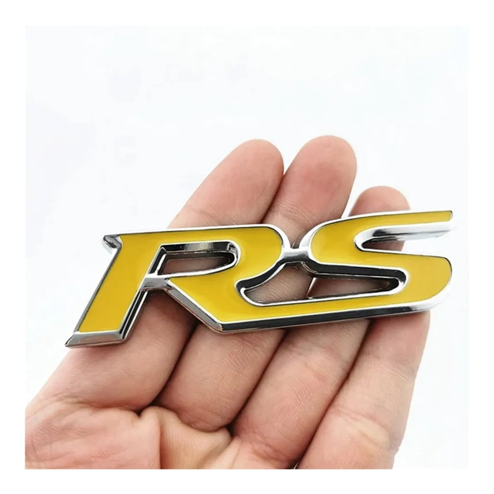 3d Metal RS Sticker Letters Logo Car Front Grille Rear Trunk Emblem ...