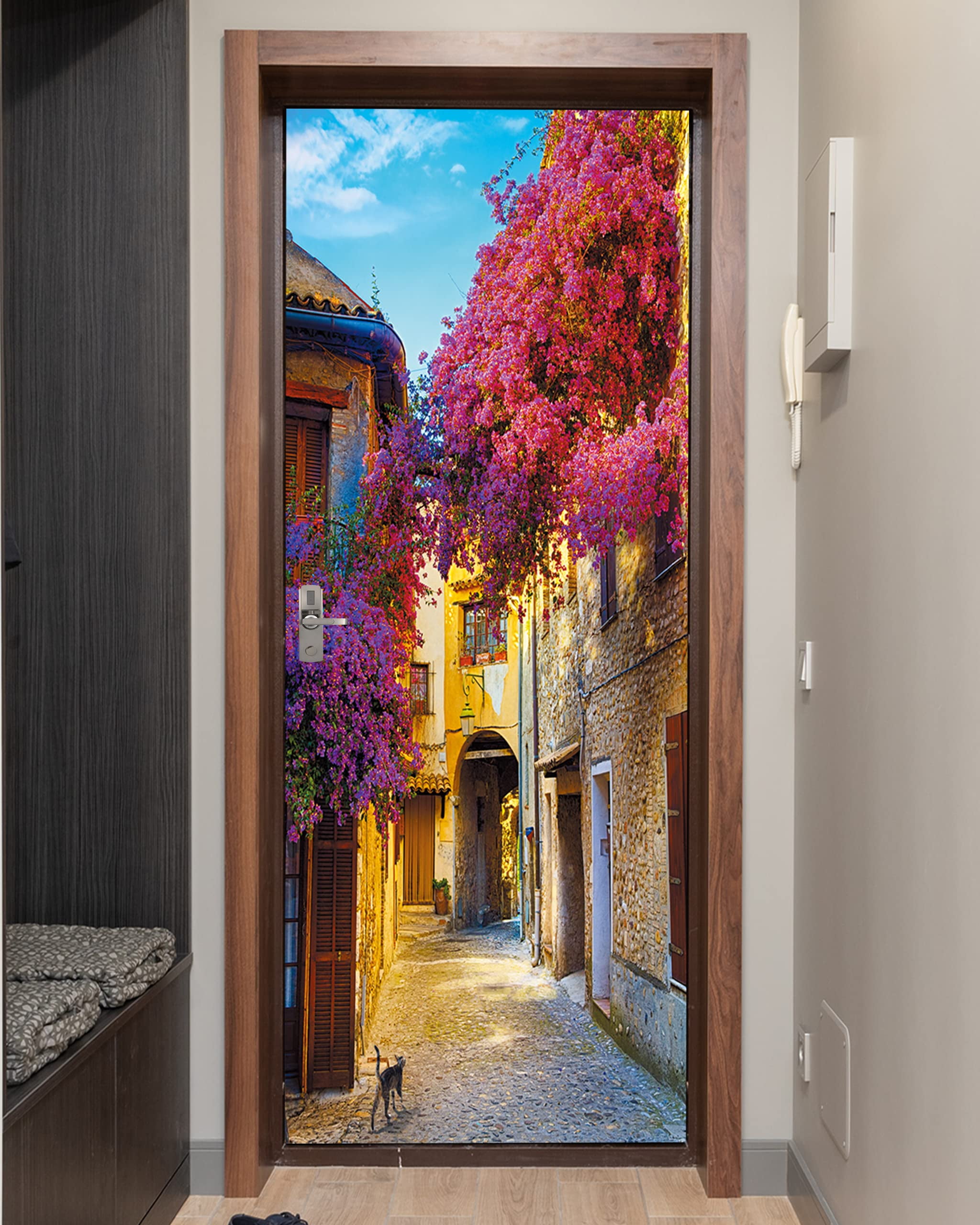 3d Modern Room Scene Door Stickers Stereoscopic Space Self-Adhesive PVC ...