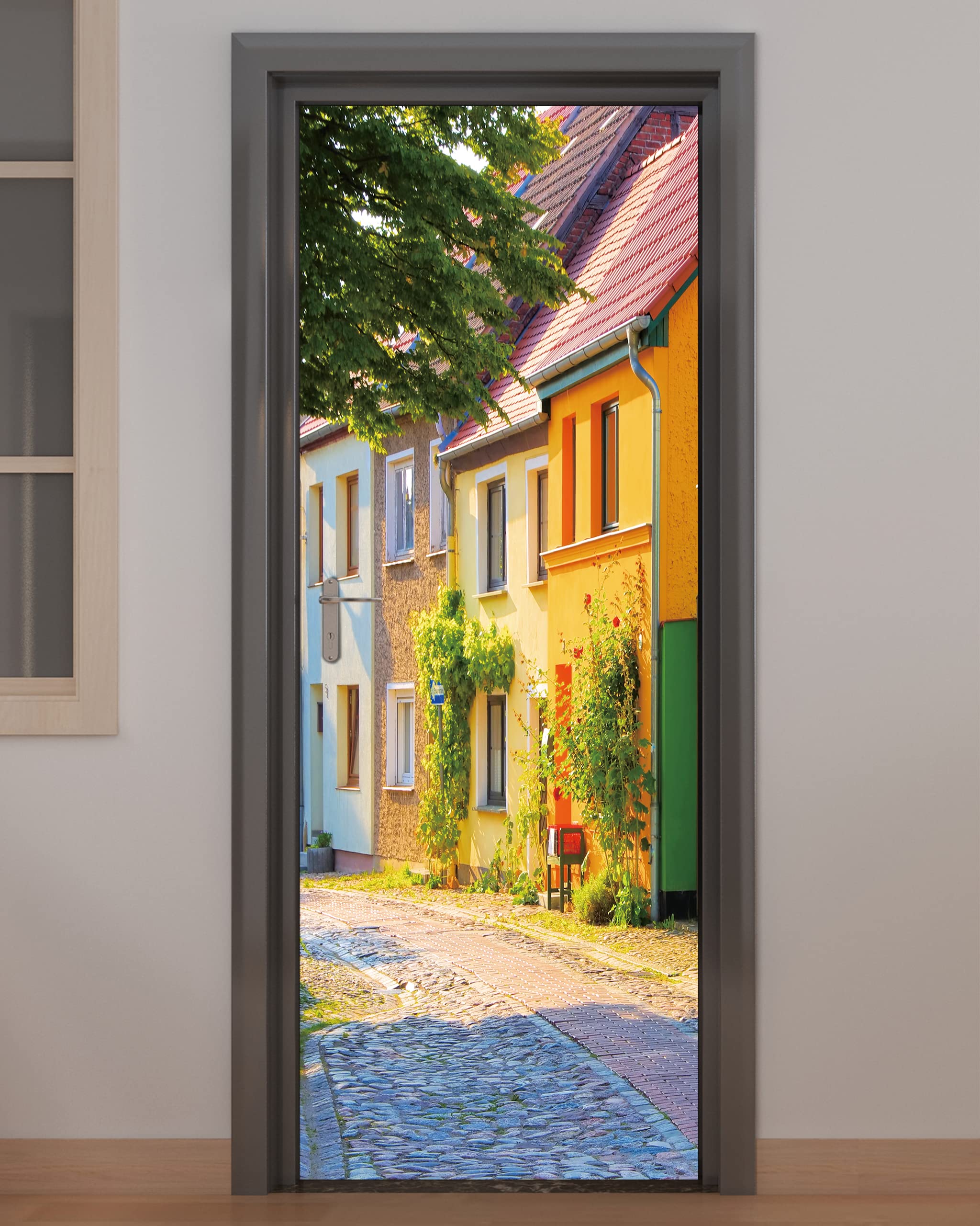 3d Modern Room Scene Door Stickers Stereoscopic Space Self-Adhesive PVC ...