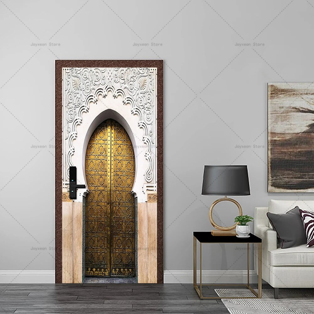 3d Muslim Door Sticker Vinyl PVC Waterproof Self-adhesive Decorative ...