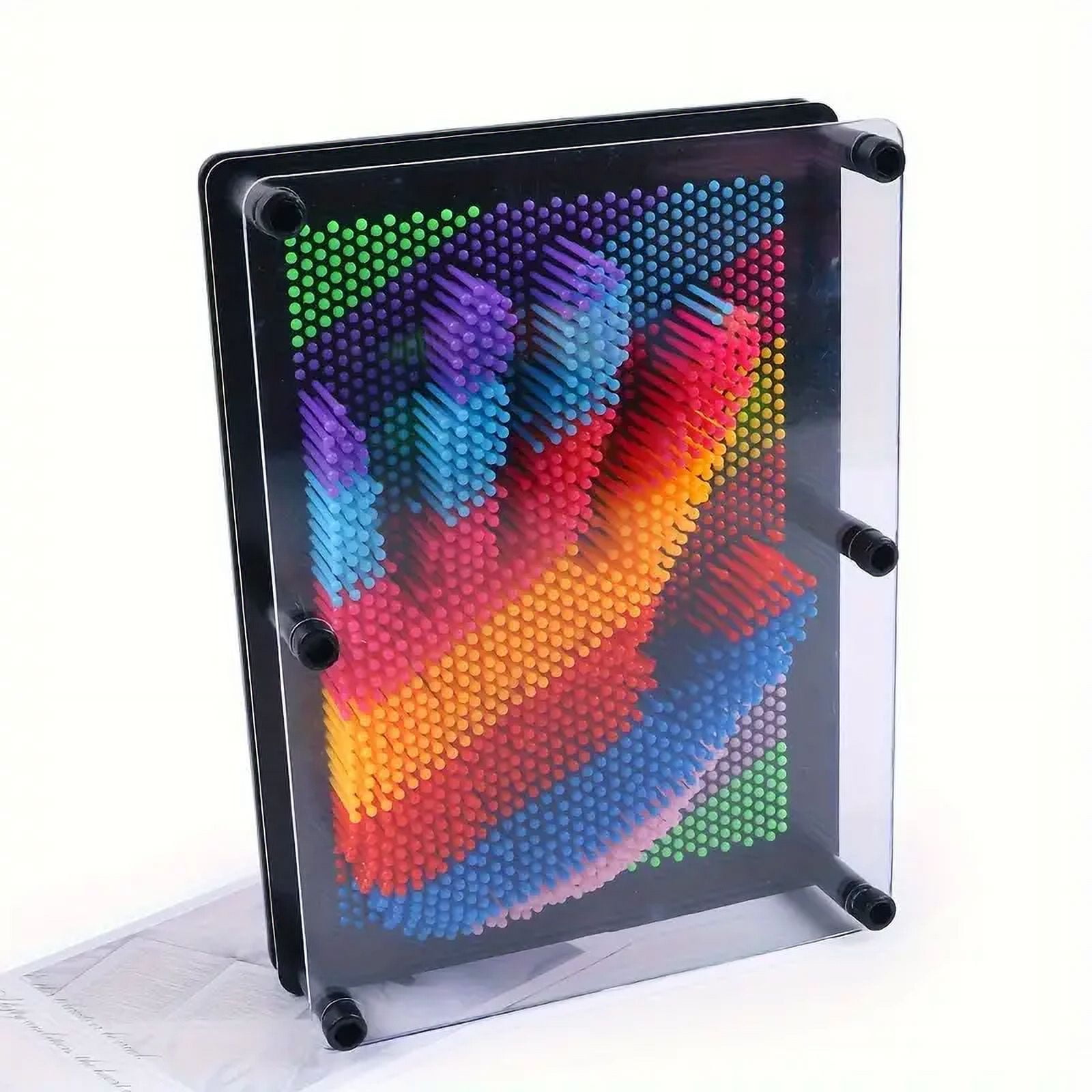 3d Pin Art Toy, Rainbow Color Creative Unique Plastic Pin Art Board For ...