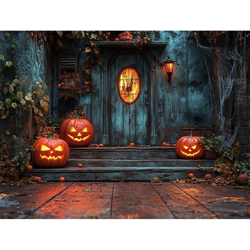 3d Podium Haunted Hallowe Day Background Glowing Steps Spooky Posters ...