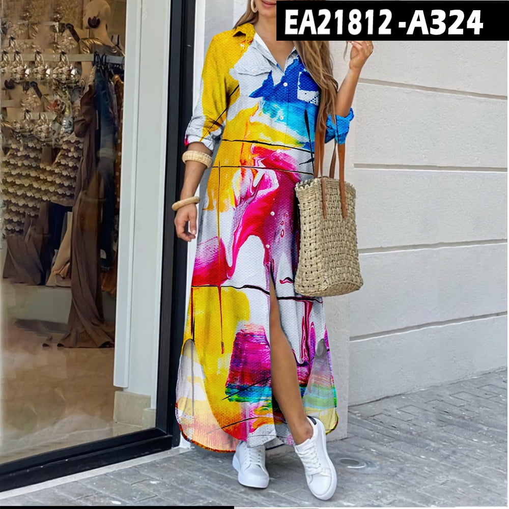 3d Poster doodle women's Dress Long Multicolor Mixing Fashion New skirt ...