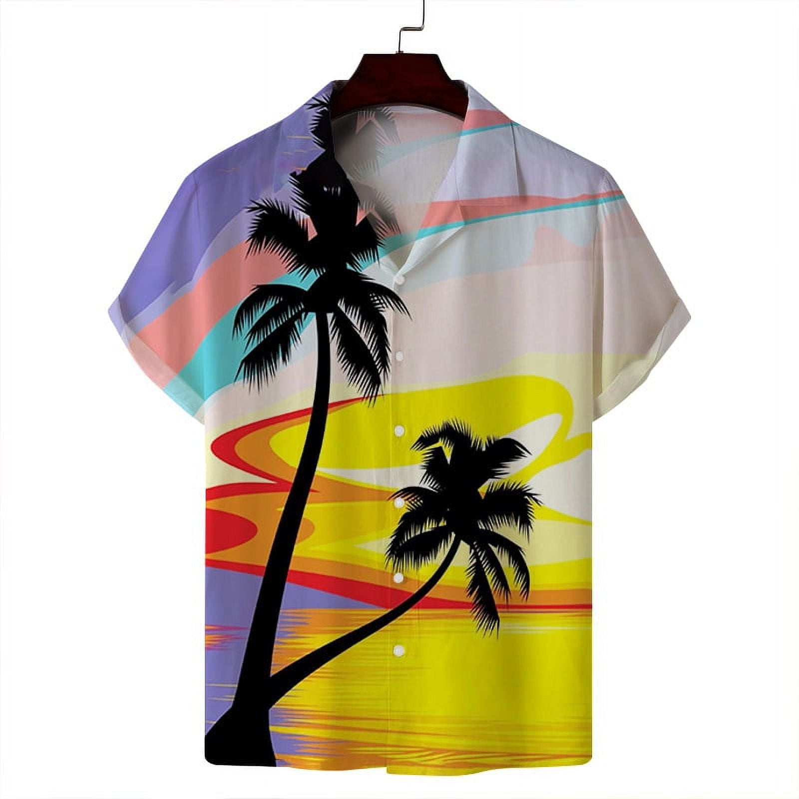 3d Print Coconut Tree New Fashion Men Women Hawaiian Beach Shirts ...