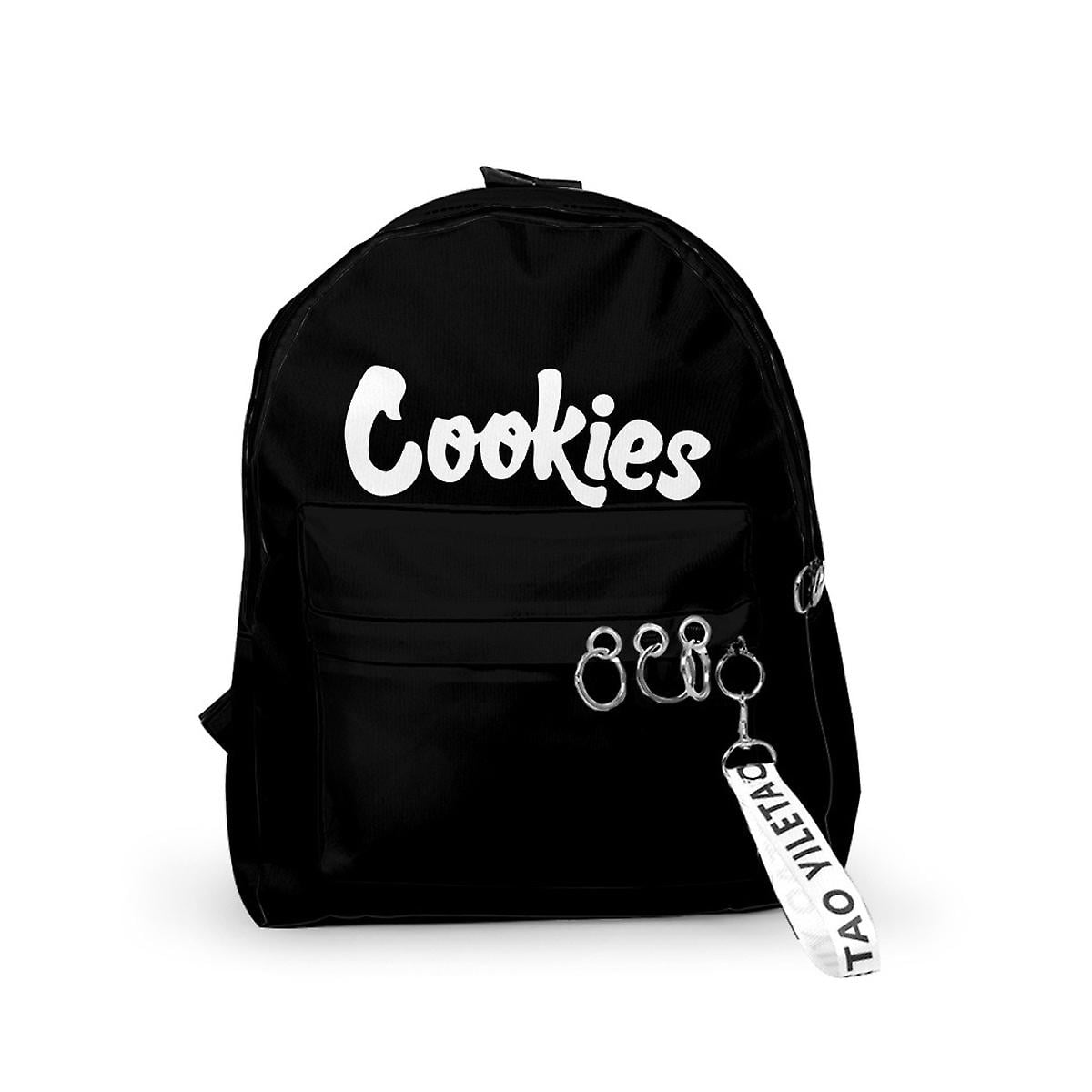 3d Print Cookies Black Backpack Oxford Casual School Bag Travel Bag ...