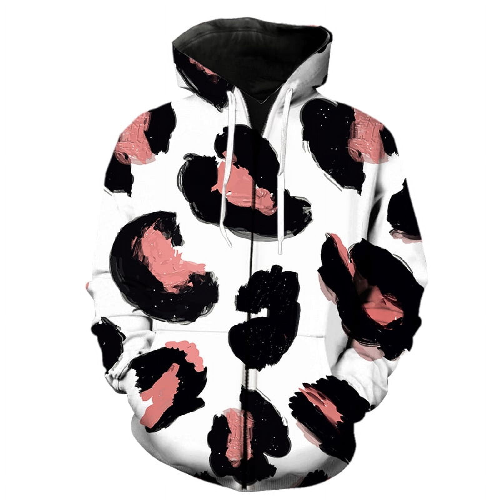 3d Print Leopard Zipper Hoodie For Men Fashion Harajuku Animal Fur ...