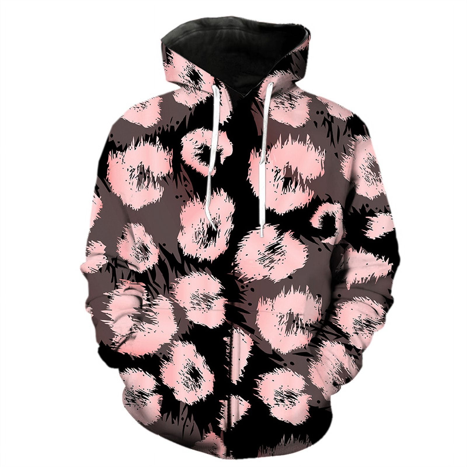 3d Print Leopard Zipper Hoodie For Men Fashion Harajuku Animal Fur ...