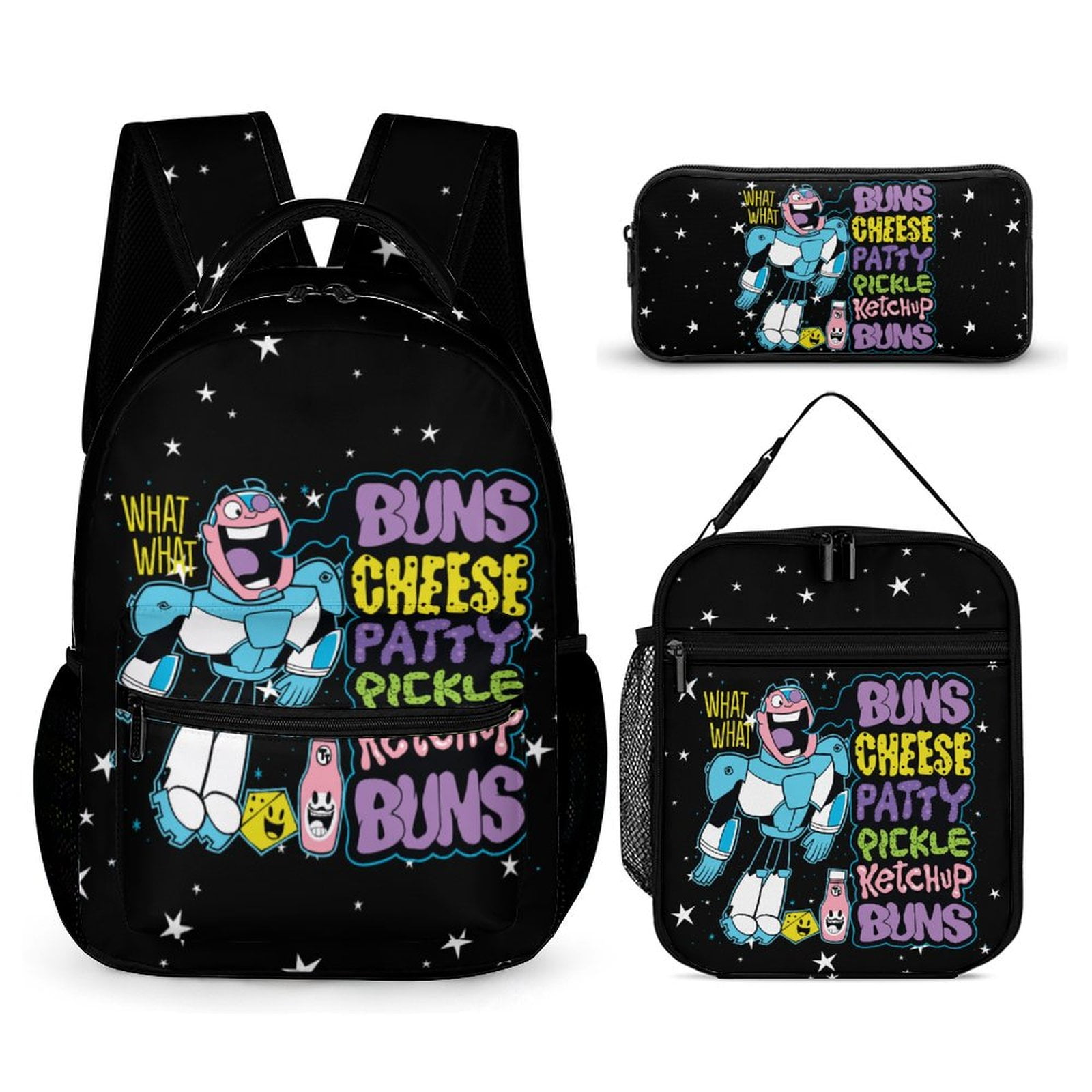 3d Print Teen Titans Go! Backpack Sets, 16.2 In Laptop Backpack ...