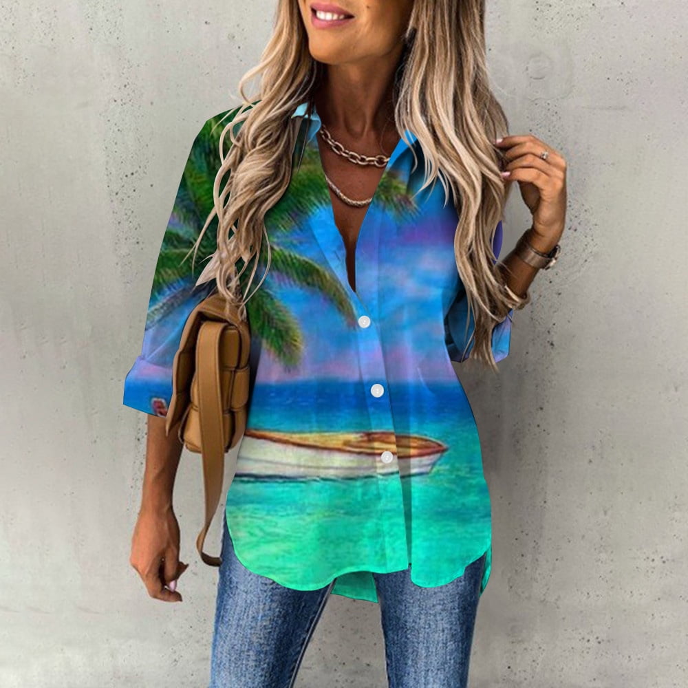 3d Print Trendy Cool Long Sleeves Shirts Korean Popular Clothes Korean ...