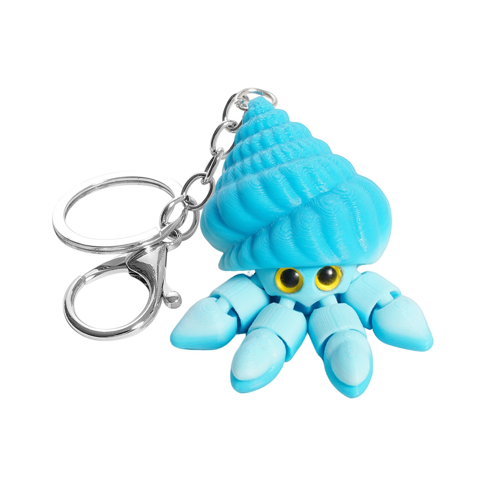 3d Printed Hermit Crab Keychains, 3-D Articulated Cute Small Flexible ...