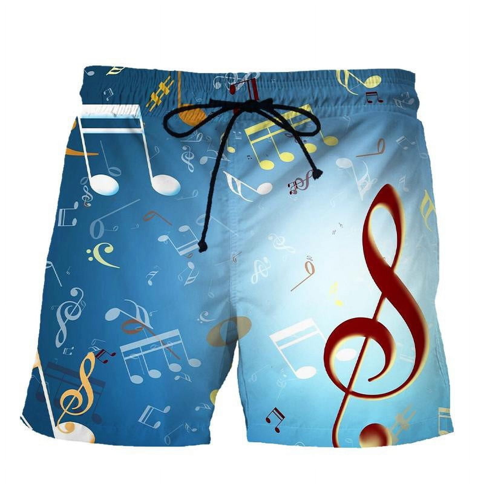 3d Printed Music Piano Key Notes Beach Shorts Men Summer Fashion Surf ...