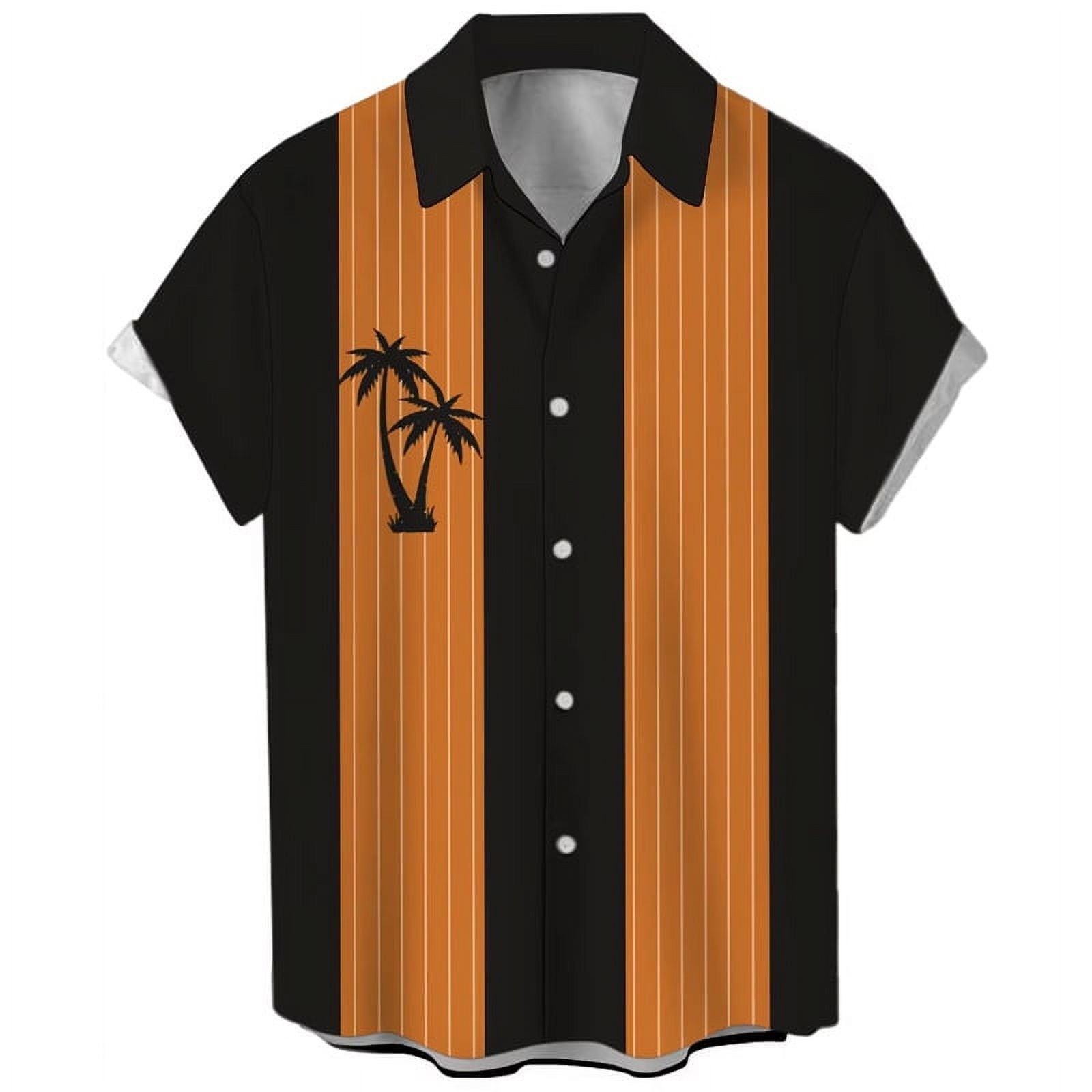 3d Printed Tropical Palm Tree Plants Shirt For Men Summer Hawaiian ...