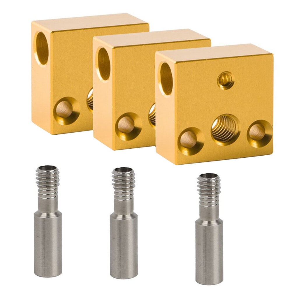 TABLZONE 1Set 3D Printer Heater Block with Stainless Steel Throat Tube ...