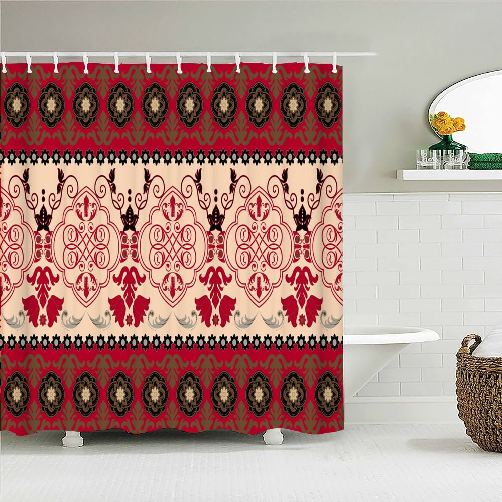 3d Printing Indian Boho Shower Curtain Bathroom Curtains With Hooks