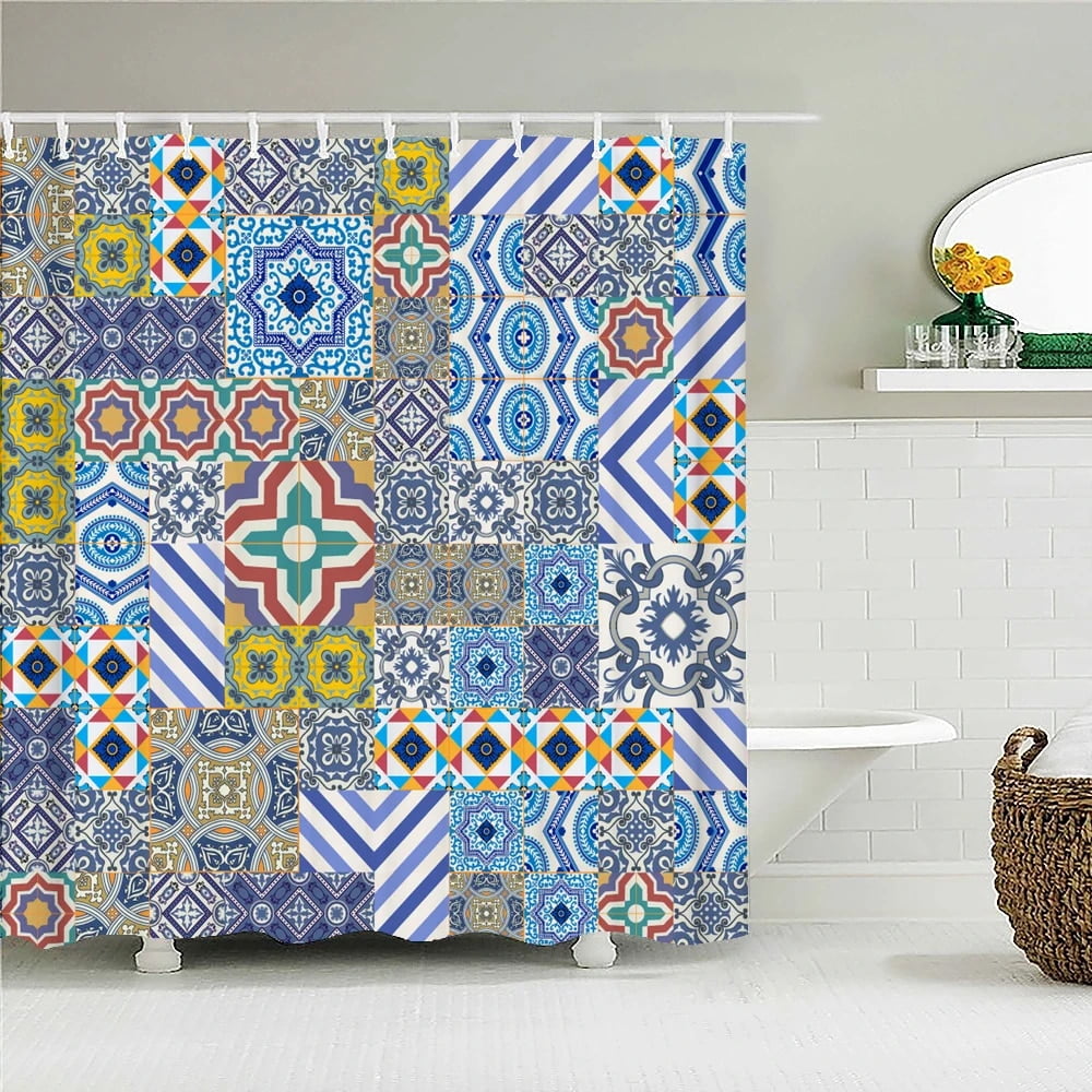 3d Printing Indian Boho Shower Curtain Bathroom Curtains With Hooks ...