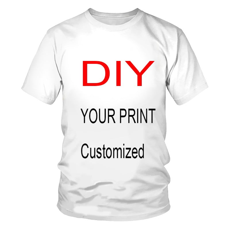 3d Printing T-shirt Private Custom Picture Free Design Short-sleeved ...
