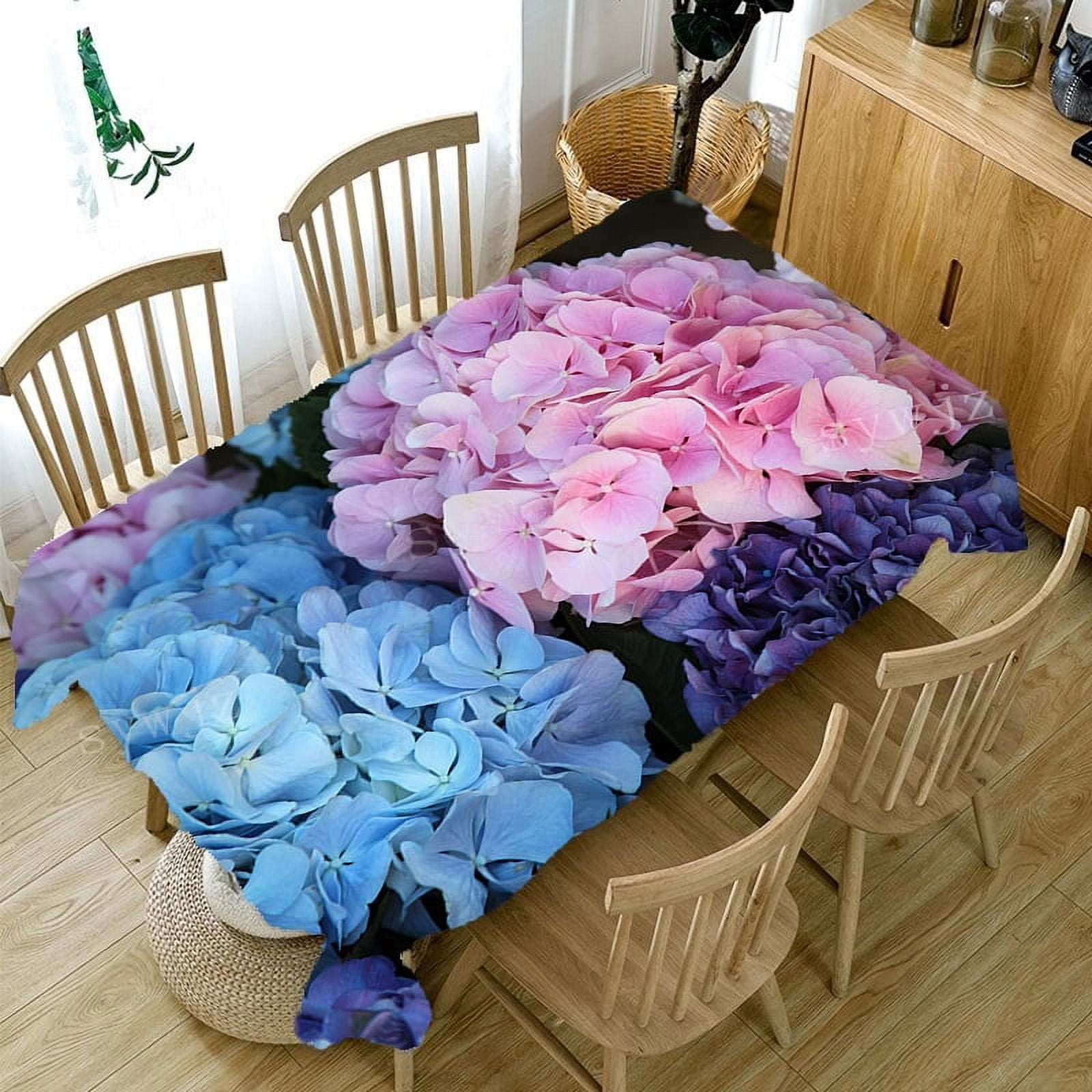 3d Purple Rose Tablecloth Dustproof Rectangular Dining Table Coffee ...