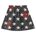 3d Red Blue Plaids Stars Girls' Skirts A-Line Skirts with Under Dress ...