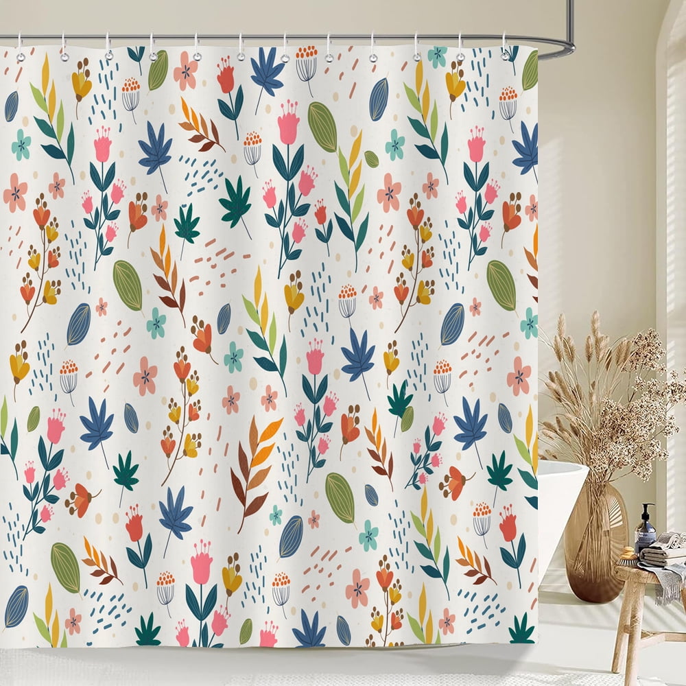 3d Shower Curtains Flowers Bathroom Curtain With Waterproof Print ...