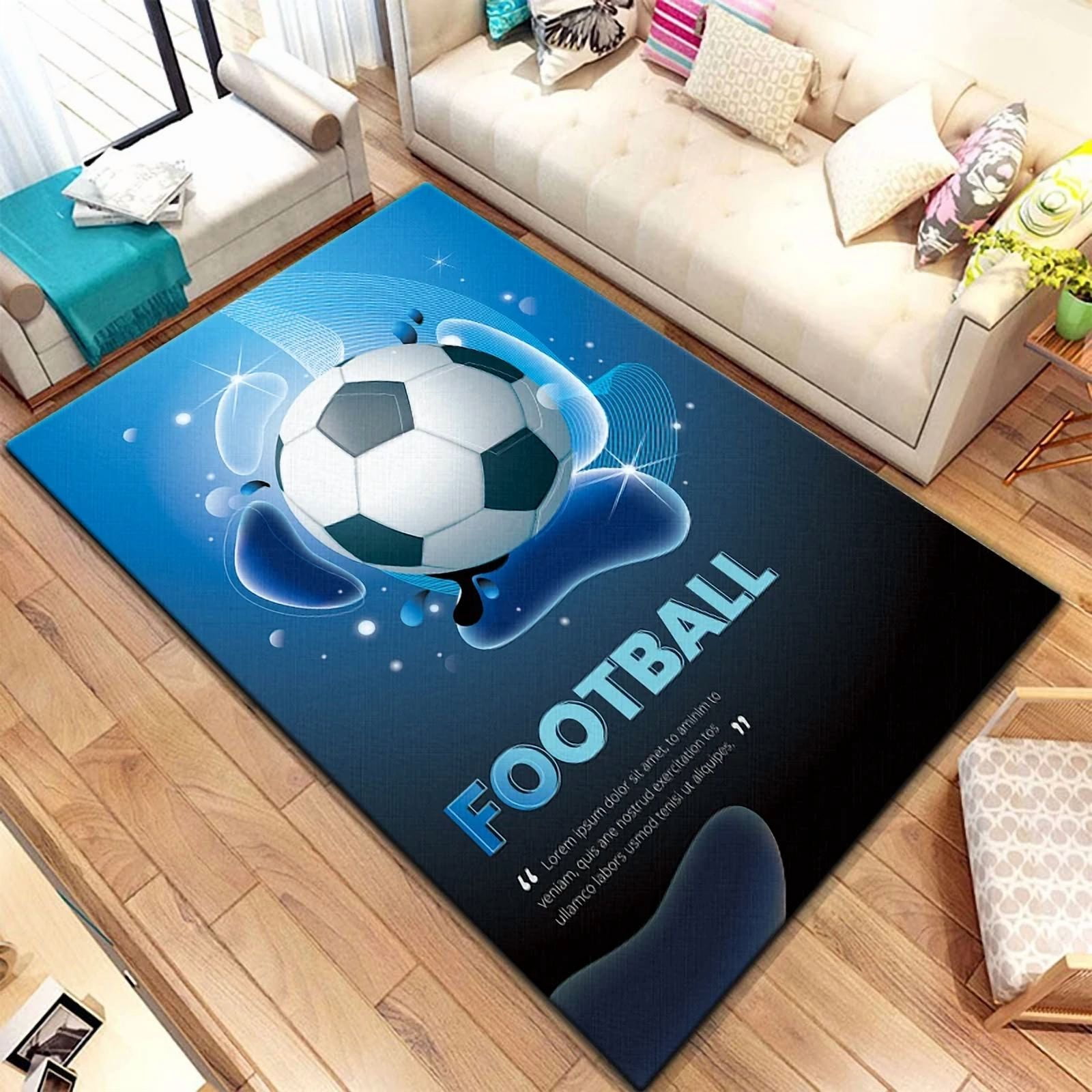 3d Soccer Football Carpet Sports Pattern Carpets for Living Room Rugs ...