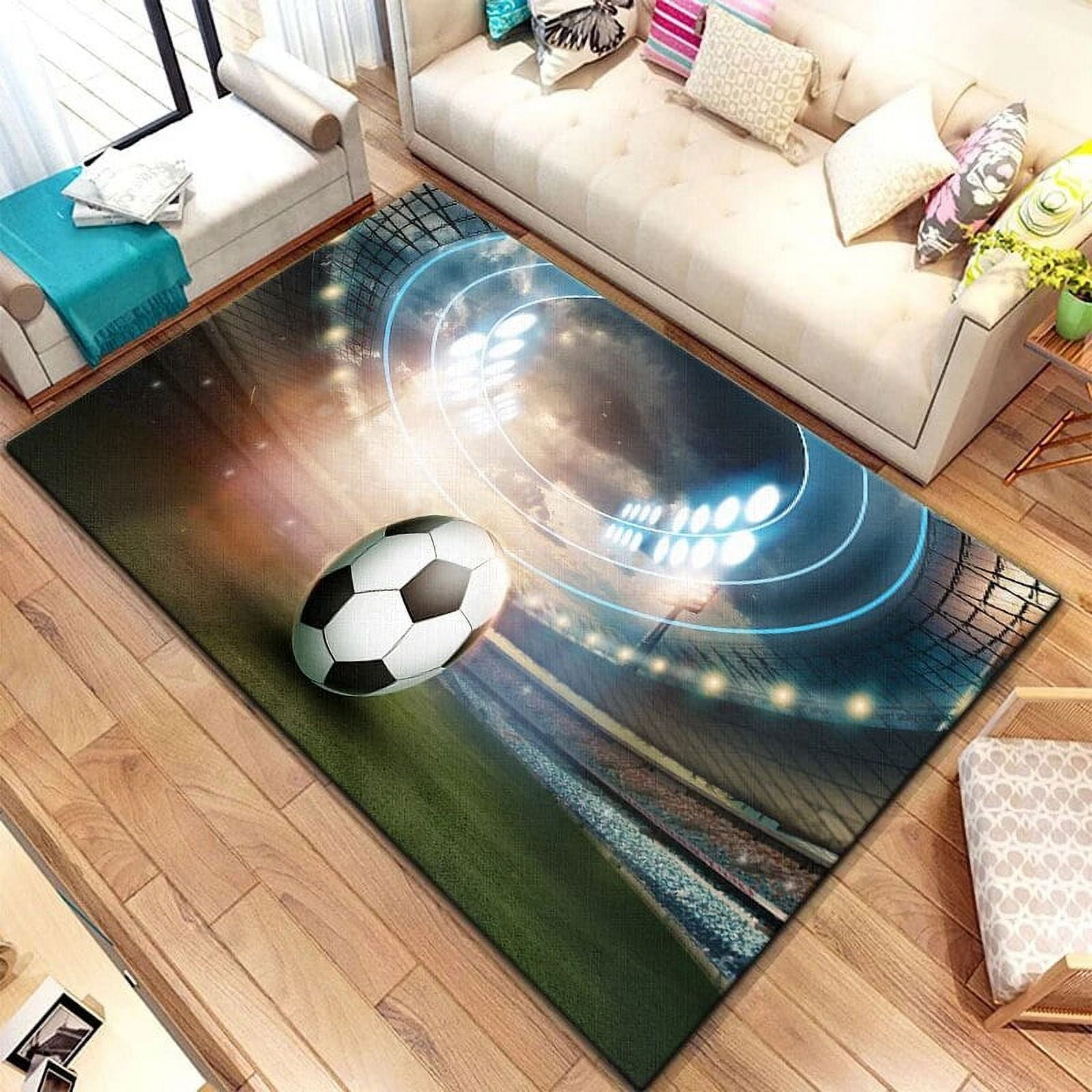 3d Soccer Football Carpet Sports Pattern Carpets for Living Room Rugs ...