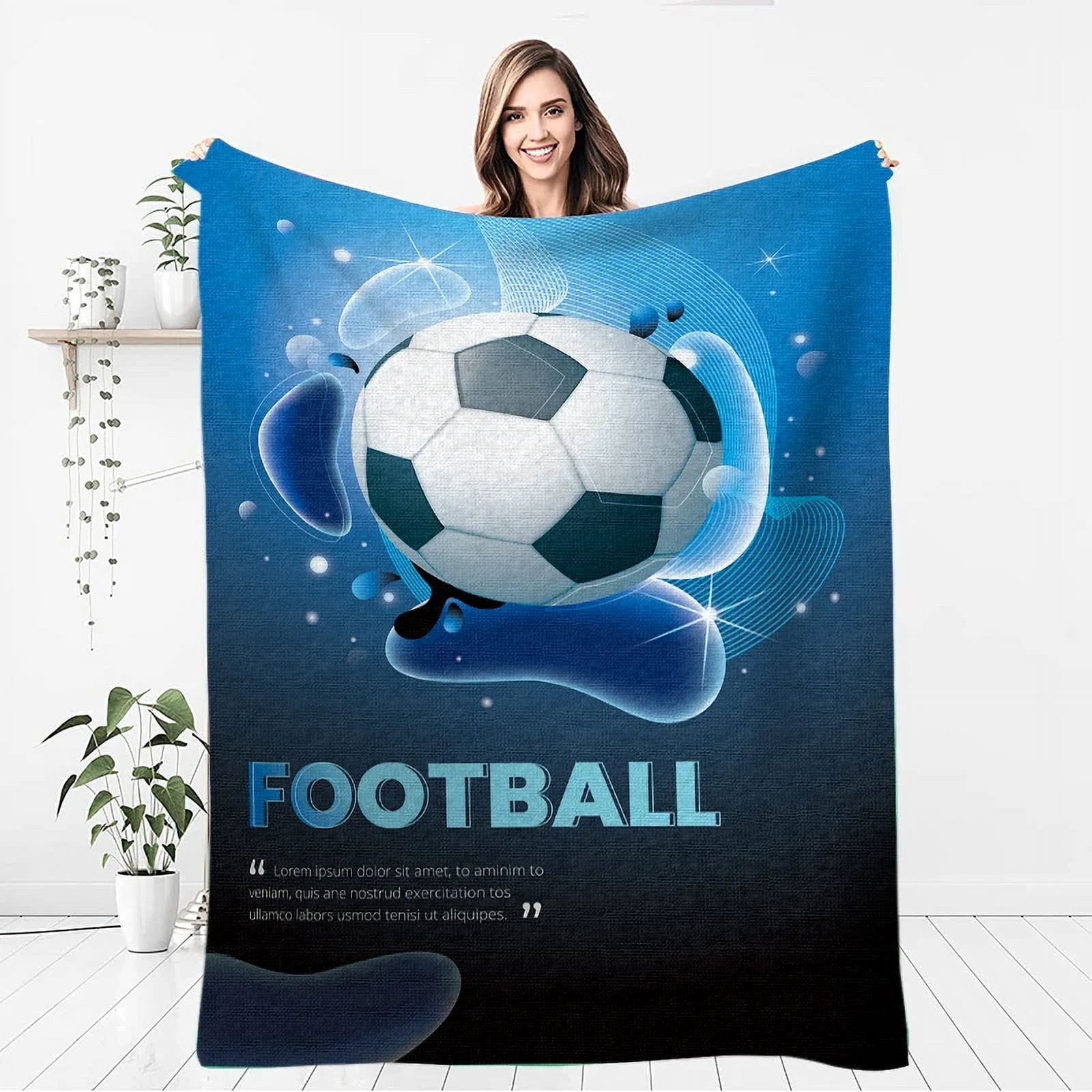 3d Soccer Football Sports Pattern manta sofa bed blanket plaid Soft ...