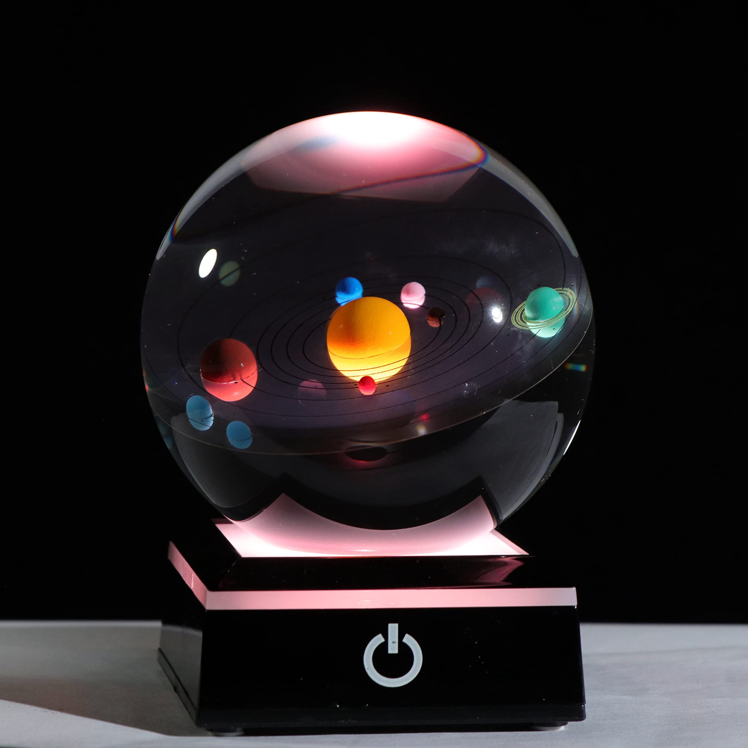3d Solar System Model Crystal Ball 80mm 3.15inch - Outer Space ...