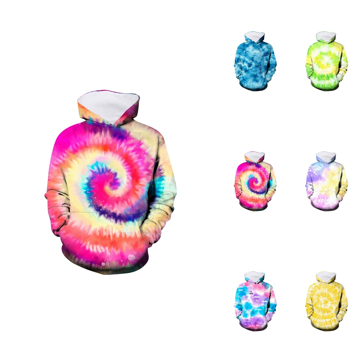 3d Visual Digital Printed Children's Hoodie Tie Dye Printed Children's ...