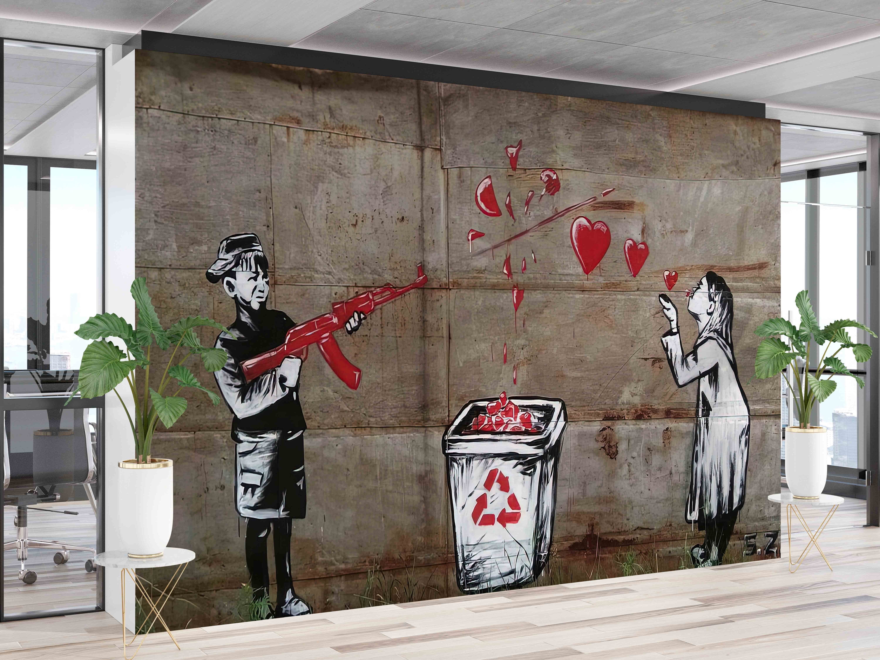 3d Wallpaper, Abstract Wall Art, Banksy Recycling Wall Poster, Modern ...