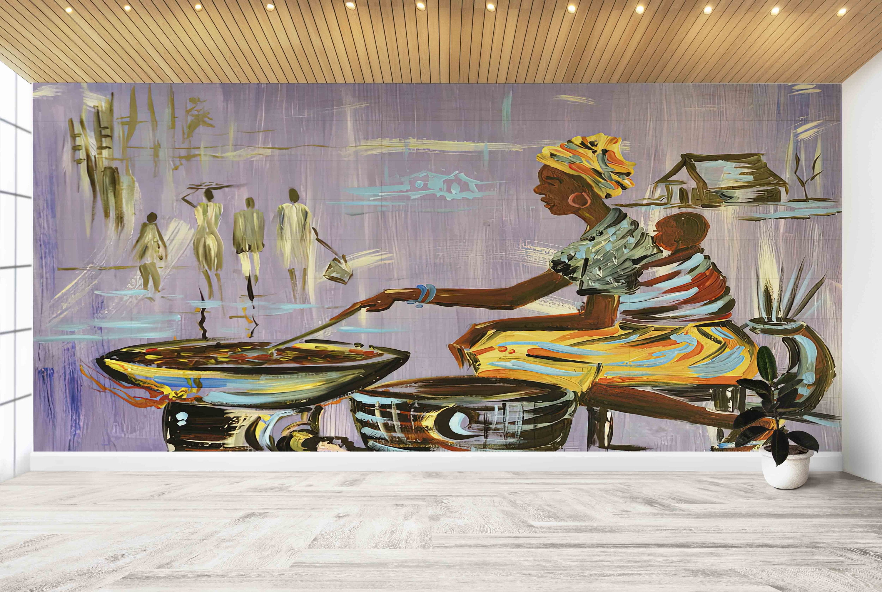 3d Wallpaper, Custom Wallpaper, Bright Wallpaper, African Mother ...