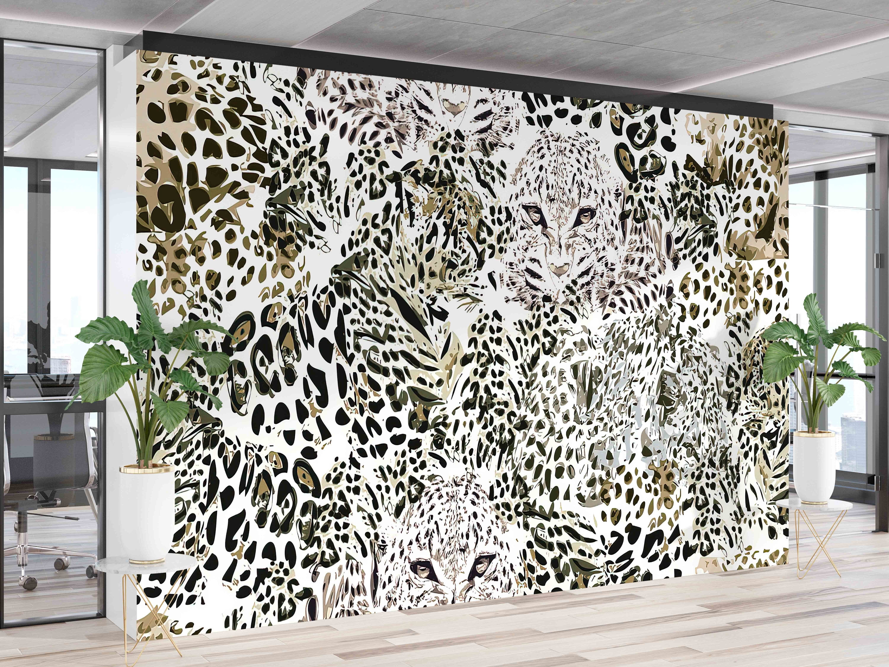 3d Wallpaper, Custom Wallpaper, Paper Wall Art Leopard Mural, Safari ...