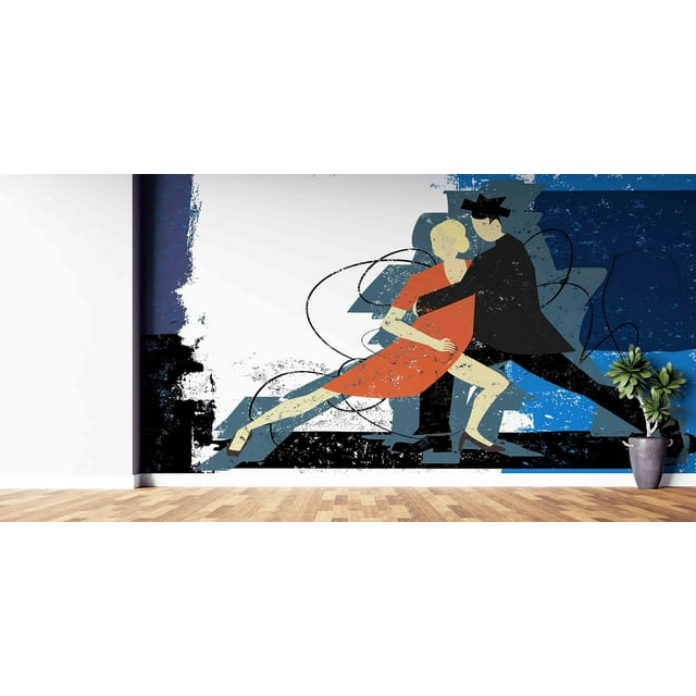 3d Wallpaper, Modern Wallpaper, Couple Doing Tango, Paper Wall Art ...