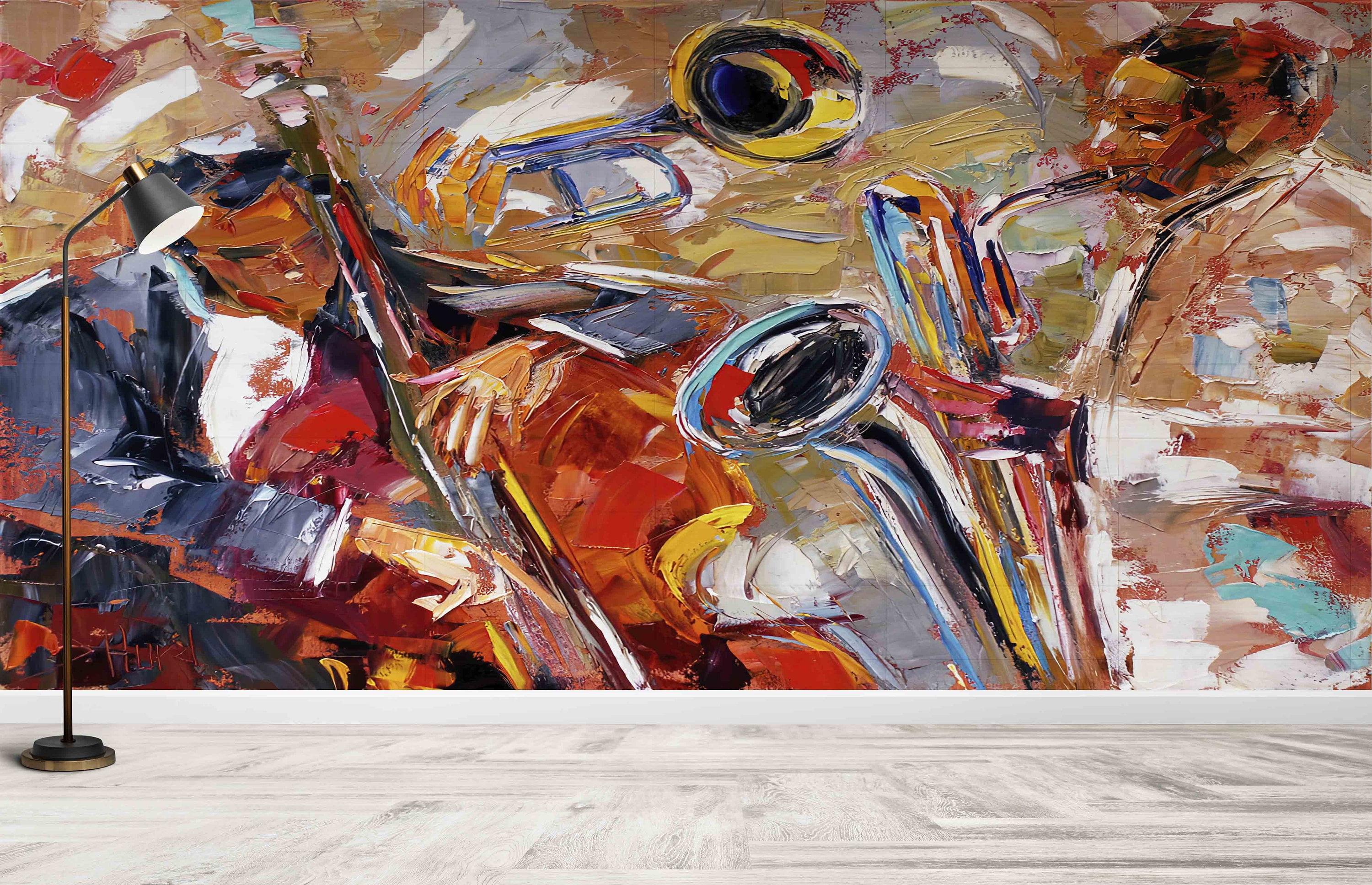 3d Wallpaper, Saxophone Wall Poster, Custom Wallpaper, Jazz Music Wall Art, Bright Wallpaper ...