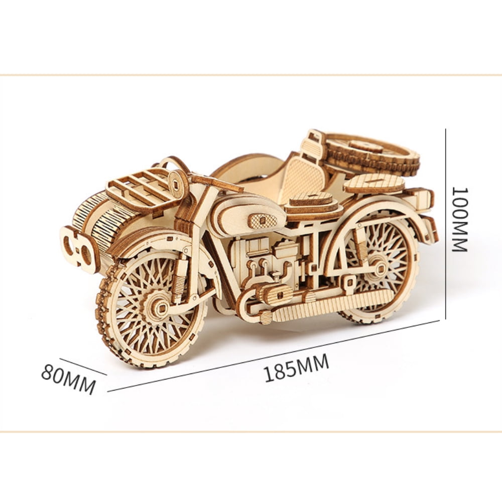 3d Wooden Puzzles Assembling DIY Mechanical Montessori Construction ...