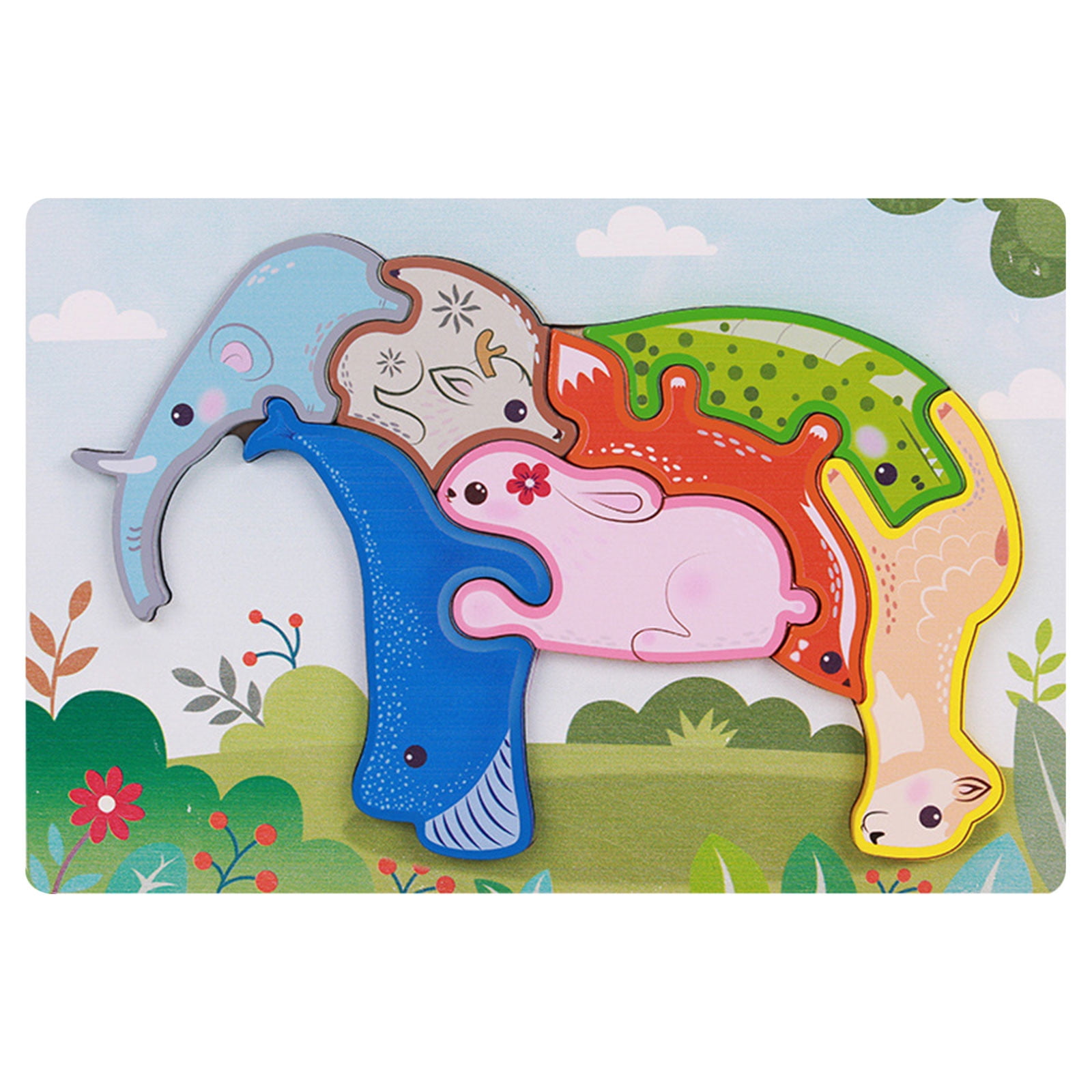 3d Wooden Puzzles, Shape Matching Blocks, Early Learning Toys, Kid ...