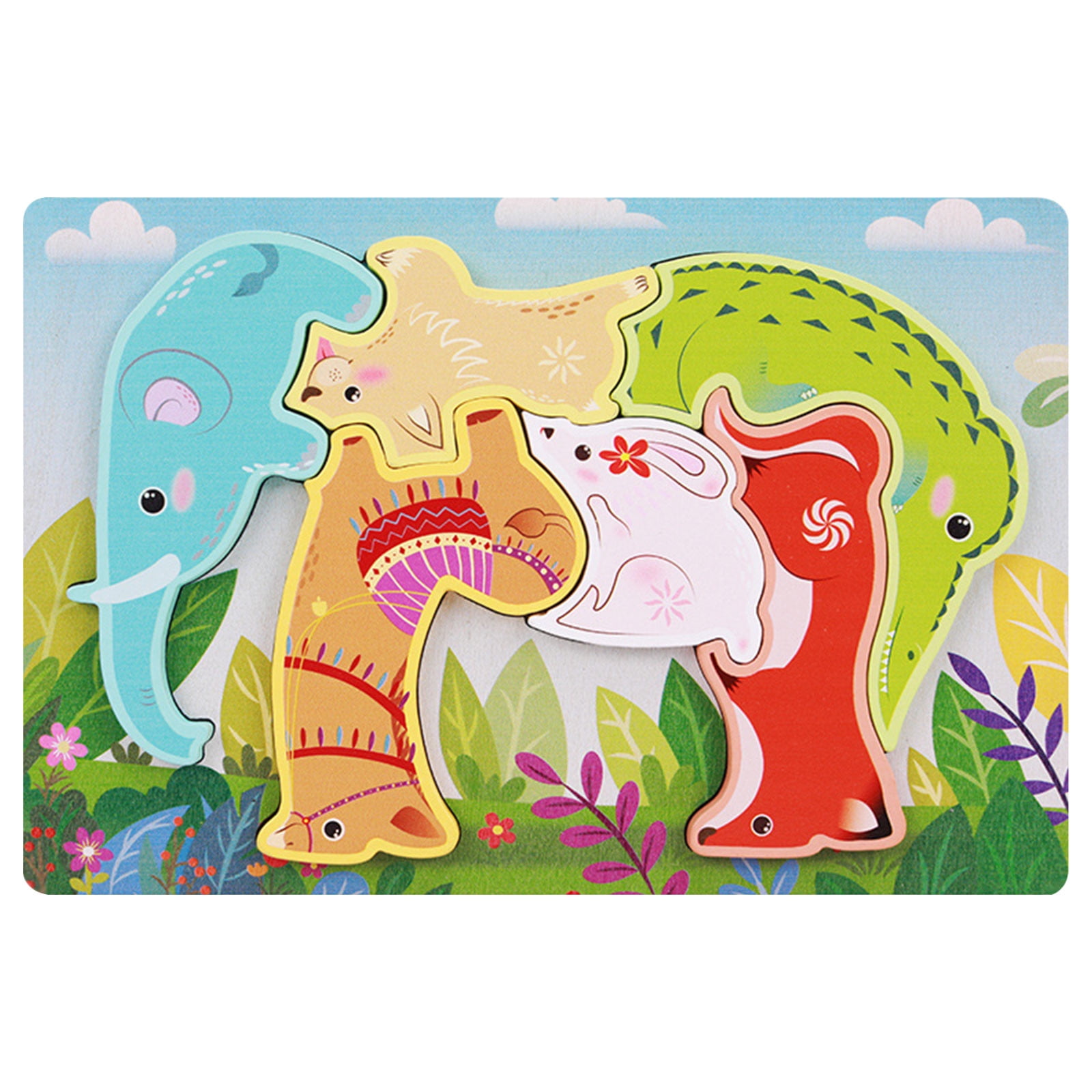 3d Wooden Puzzles, Shape Matching Blocks, Early Learning Toys, Kid ...