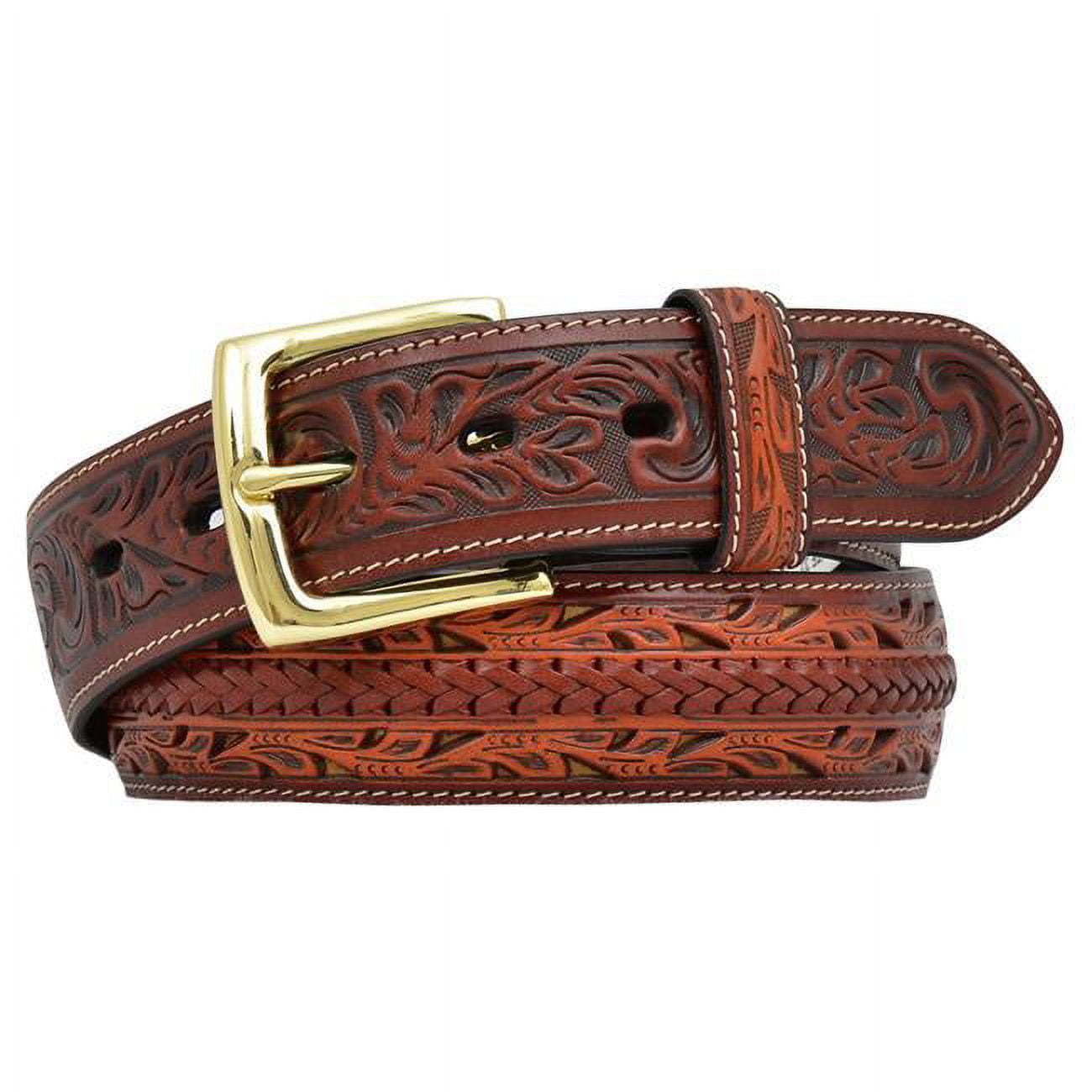 3d belt mens western filigree lacing floral tooled natural 5634 ...