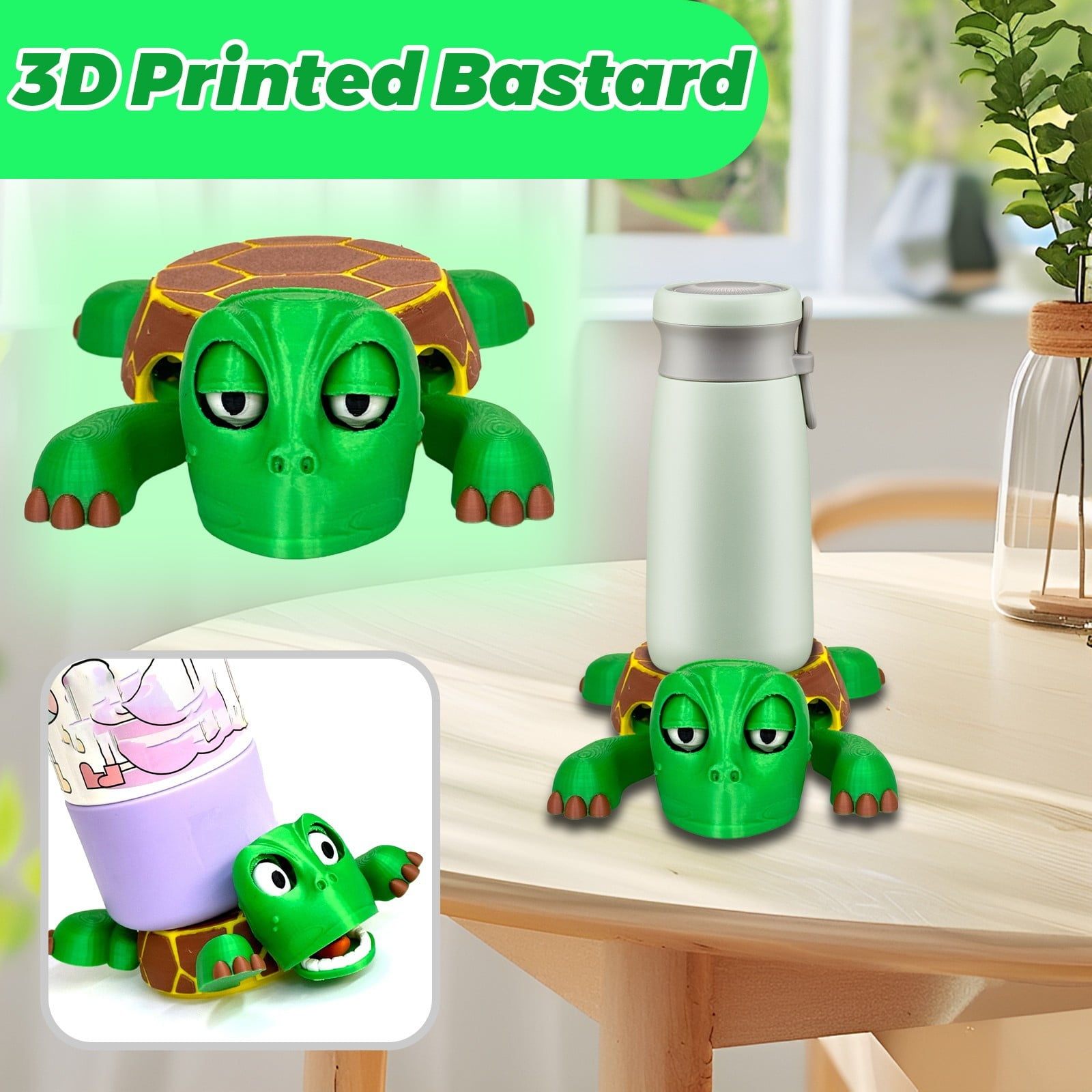 3d printed turtle coaster and Panda Mat，Funny Turtle Coaster，Funny Open ...