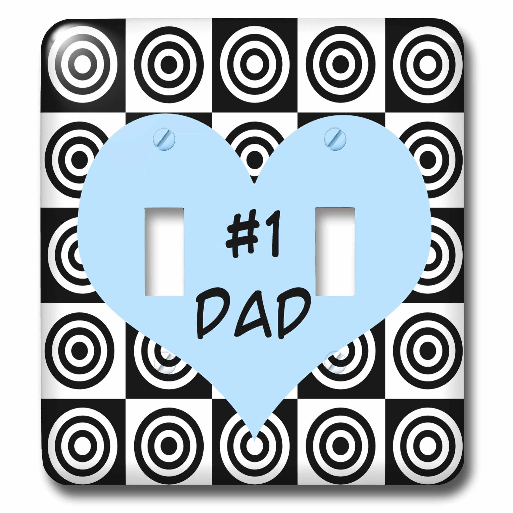 3dRose, #1 Dad Design Blue, double toggle switch - Walmart.com