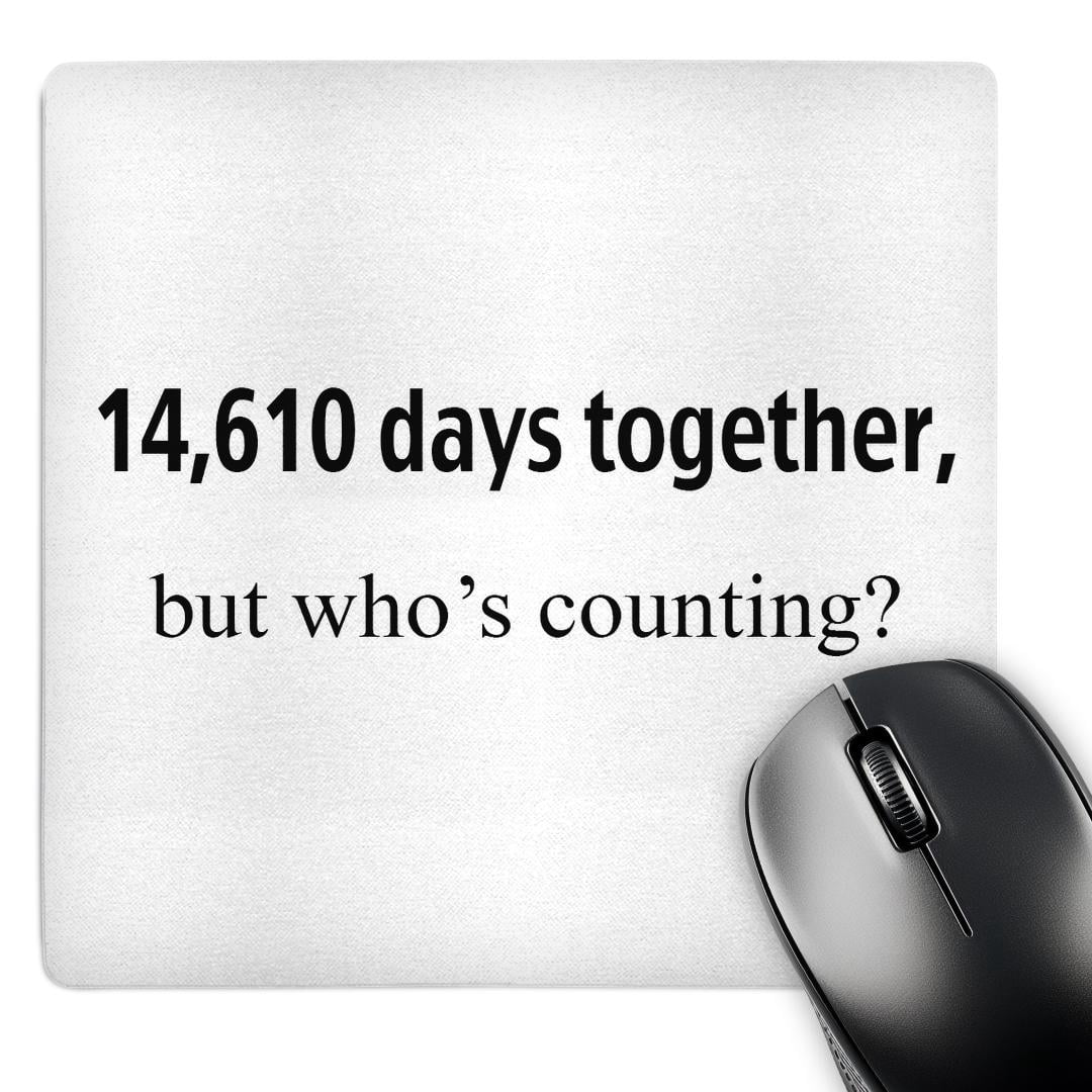 3dRose, 14,610 days together but whos counting, MousePad - Walmart.com