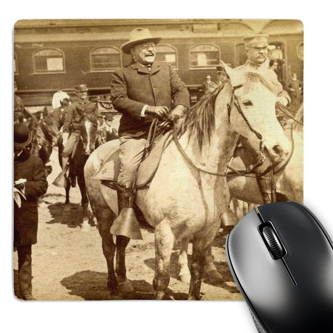 3dRose, 1903 U.S. President Teddy Roosevelt on Horseback in Yellowstone ...