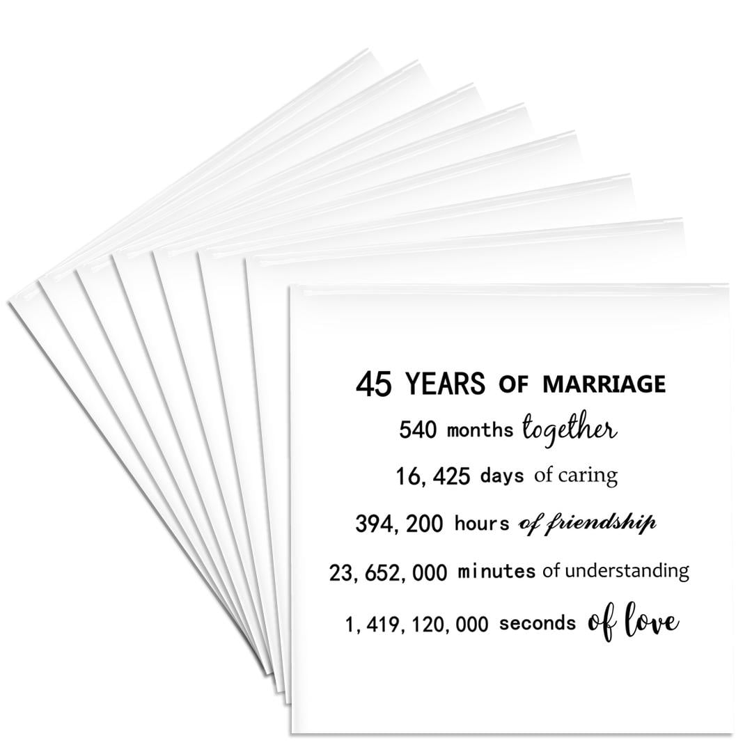 3dRose, 45 Years of Marriage 45th Wedding Anniversary in months days ...